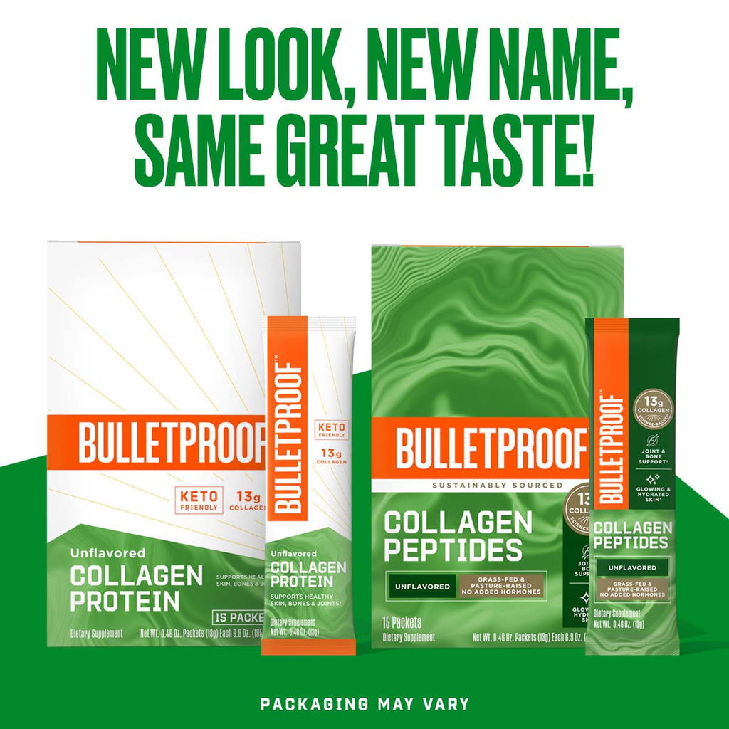 Unflavored Collagen Peptides Packets, 15 count | Bulletproof